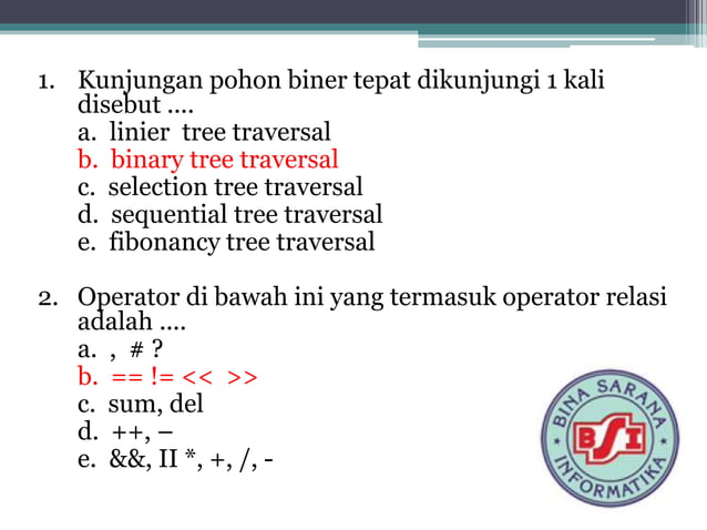 Kisi kisi uas struktur data | PPTX
