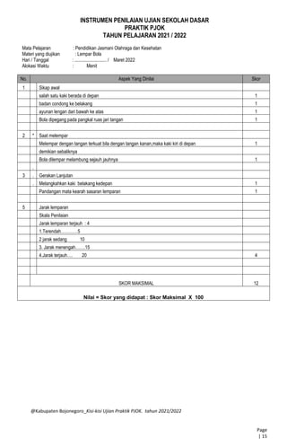 KISI - KISI UJIAN PRAKTEK PJOK TAHUN 2022.docx