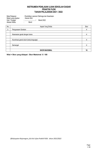 KISI - KISI UJIAN PRAKTEK PJOK TAHUN 2022.docx