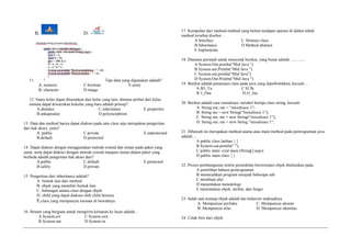 CONTOH SOAL ULANGAN RPL KELAS X JURUSAN RPL | DOCX