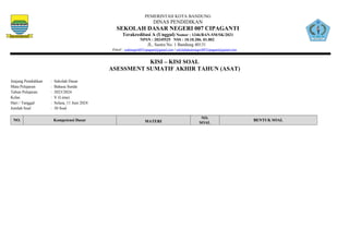 KISI KISI ASAT Bahasa Sunda Kelas 5.docx