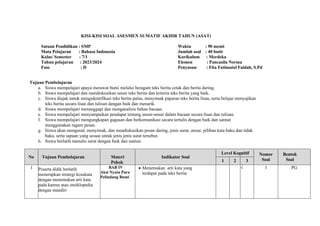 KISI KISI BAHASA INDONESIA KELAS 7 ASAT.pdf