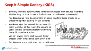 The KISS approach to teaching online in the time of COVID19 | PPTX