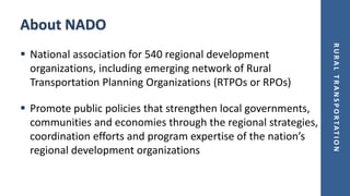Rural U.S. Characteristics and Regional Rural Transportation Planning ...