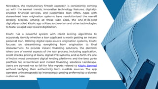 Kissht – Your Go-To Platform for Instant Financing Solutions.pptx