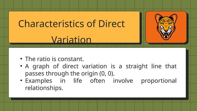 HIGH SCHOOL BASIC MATHEMATICS DIRECT VARIATION | PPTX