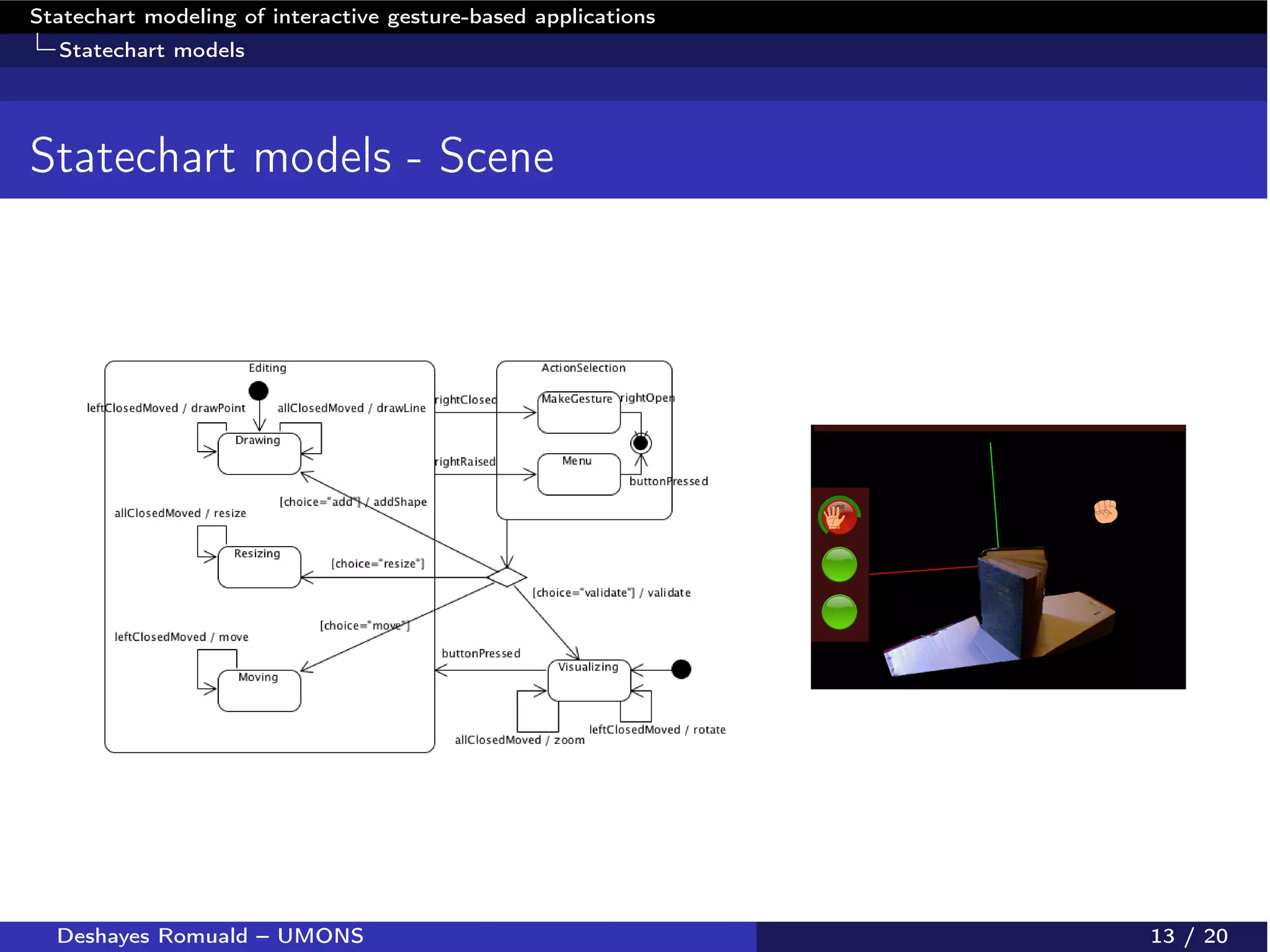 Statechart modeling of interactive gesture-based applications | PPT