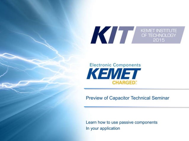What is covered in a Capacitor Technical Seminar? | PPT