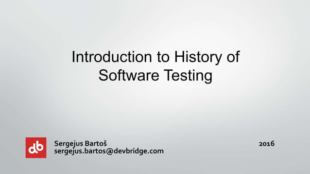 KIT2016: Introduction to Testing | PPTX