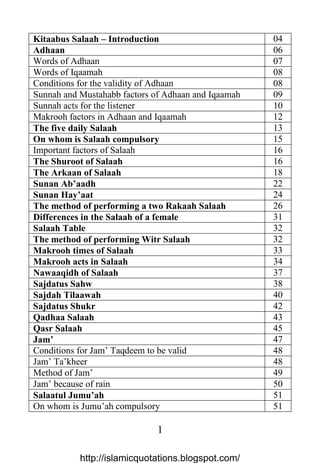KITAABUS SALAAH according to Shaafee Fiqh by Shaykh Yusuf Laher | PDF
