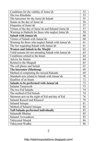 KITAABUS SALAAH according to Shaafee Fiqh by Shaykh Yusuf Laher | PDF