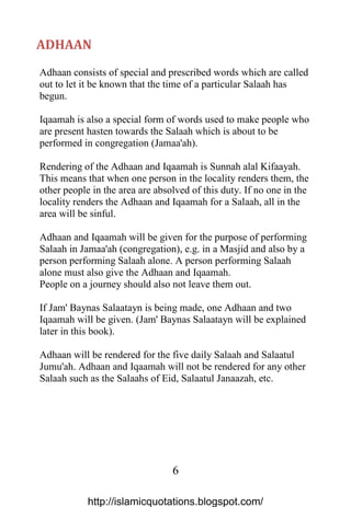 KITAABUS SALAAH according to Shaafee Fiqh by Shaykh Yusuf Laher | PDF