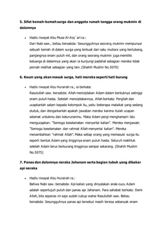 Kitab bentuk kenikmatan surga dan penghuninya | DOCX