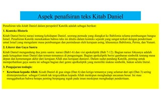 KITAB DANIEL PPT, Kitab Daniel, Mengenal sosok Nabi Daniel | PPTX