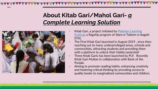 KITAB GARI_Mahol GARI Orientation and Training for Multan.pptx