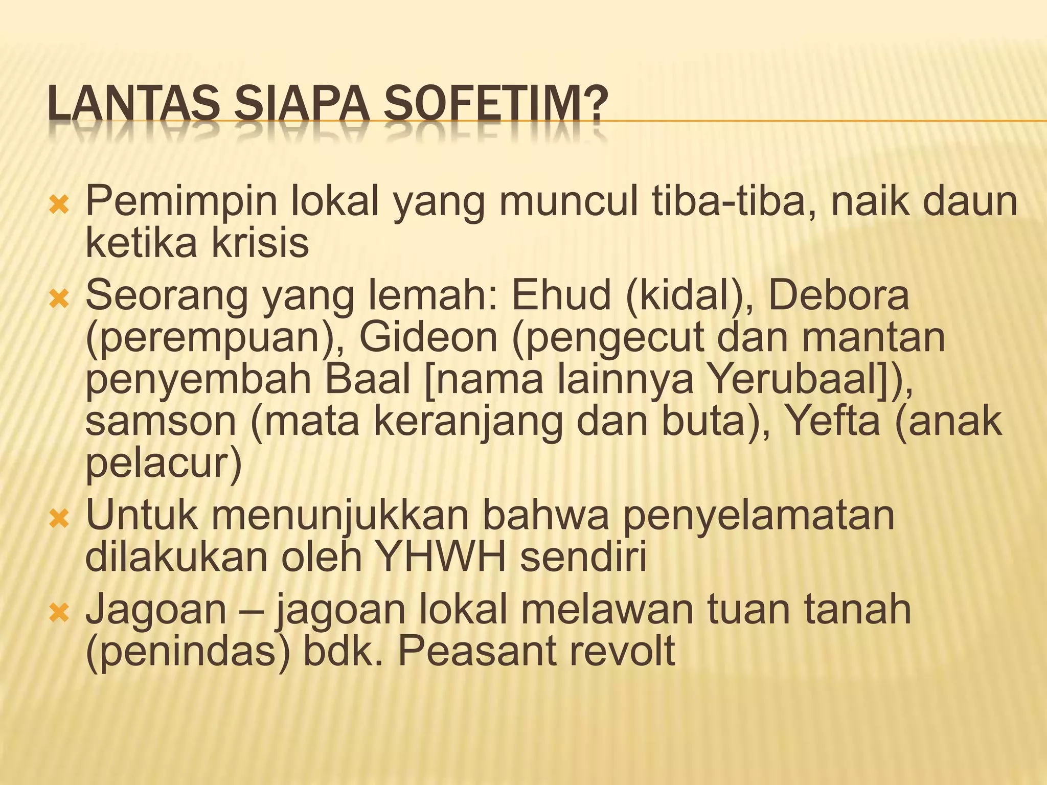 Catatan seputar Kitab hakim hakim | PPTX