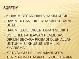 Catatan seputar Kitab hakim hakim | PPT