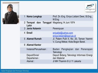Kita bisa toward bppt reborn (badan pengkajian dan penerapan teknologi ...
