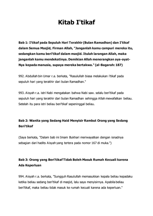 Kitab i'tikaf | PDF