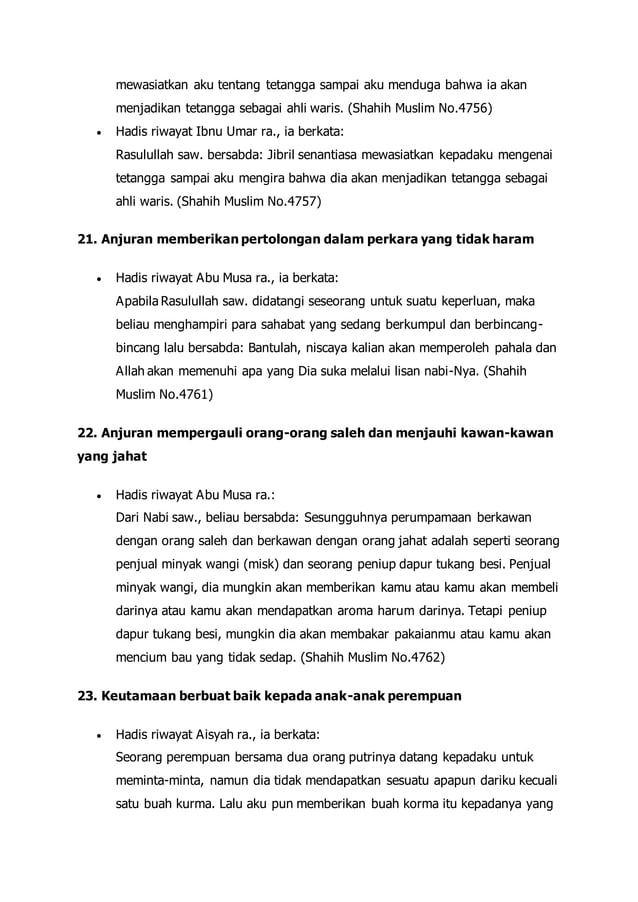 Kitab kebajikan, silaturahmi dan adab sopan santun | PDF