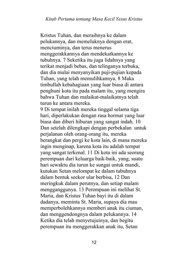 Kitab Pertama tentang Masa Kecil Yesus Kristus | PDF