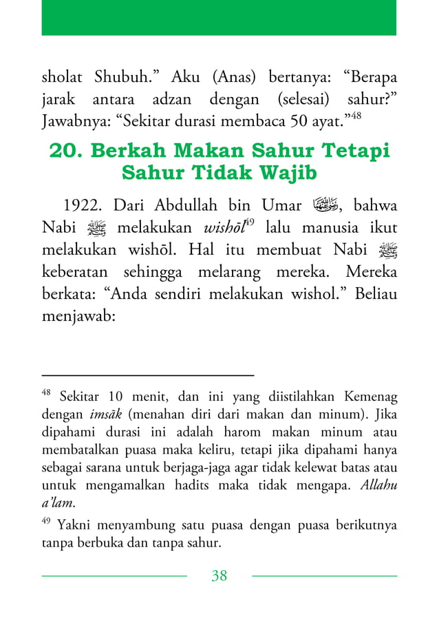 Kitab puasa - imam bukhori | PDF