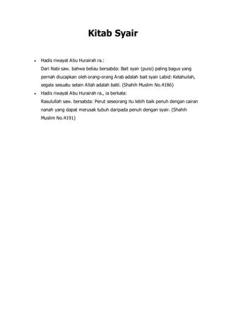 Kitab syair | DOCX