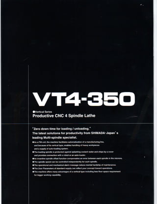 Shimada Kitako VT-350 brochure | PDF | Woodworking | Arts and Crafts