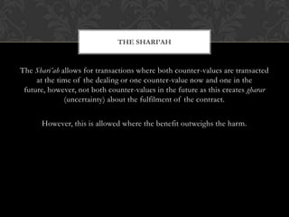 Understanding Riba and Gharar in Islamic Finance | PPTX