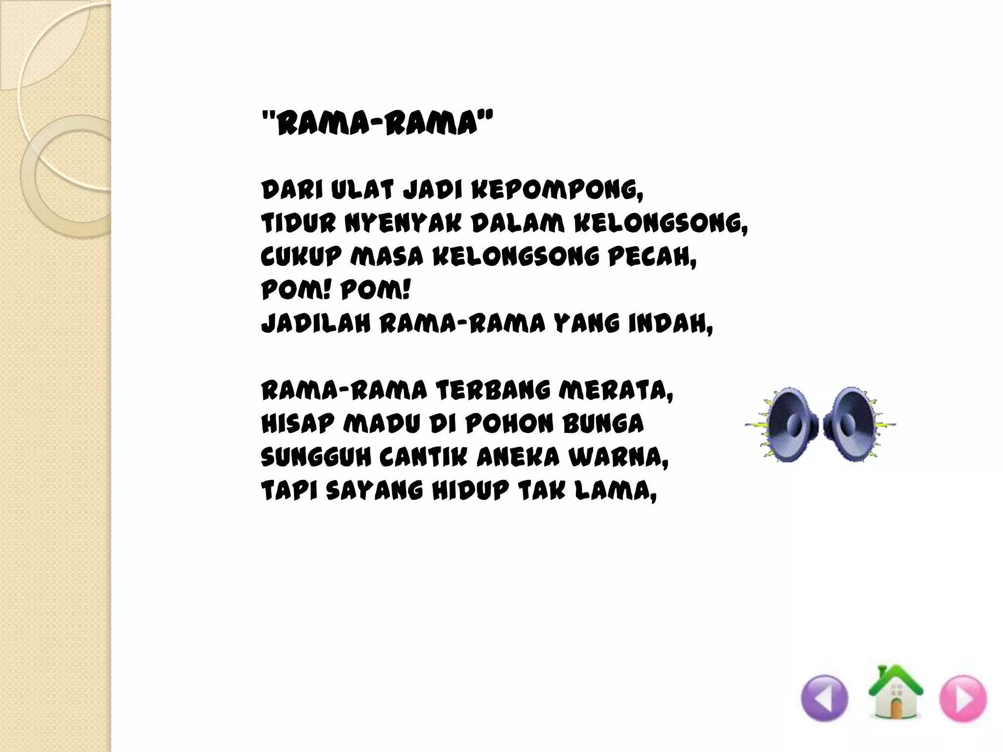 Kitaran hidup rama rama .slideshow | PPSX