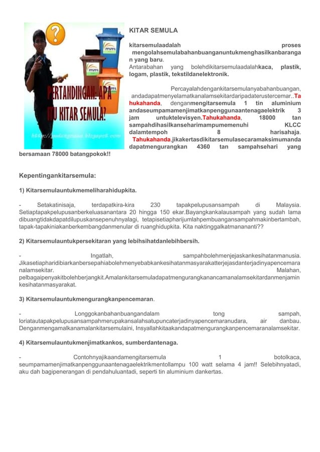 Kitar semula | DOCX