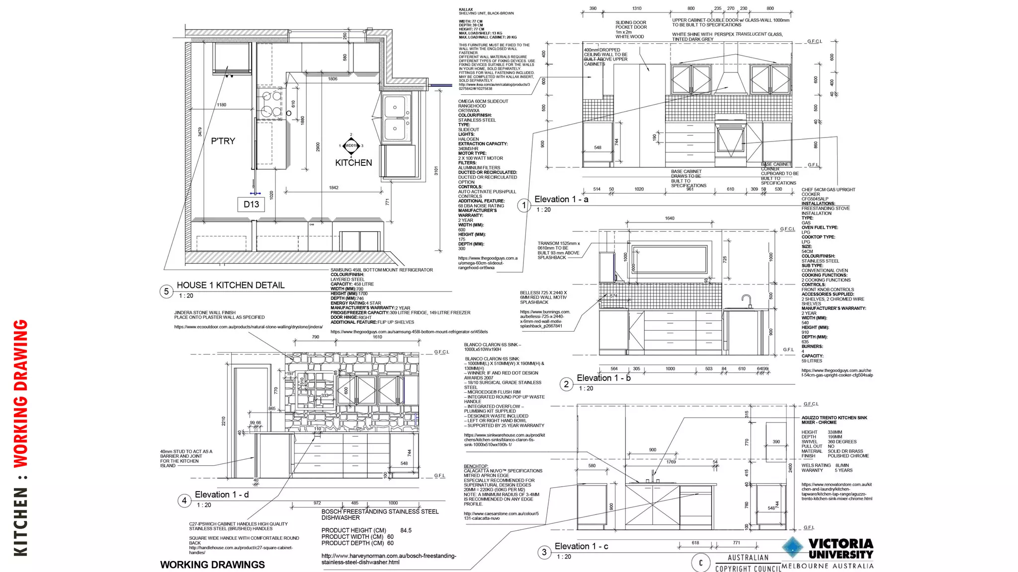 Kitchen Working Drawing | PDF