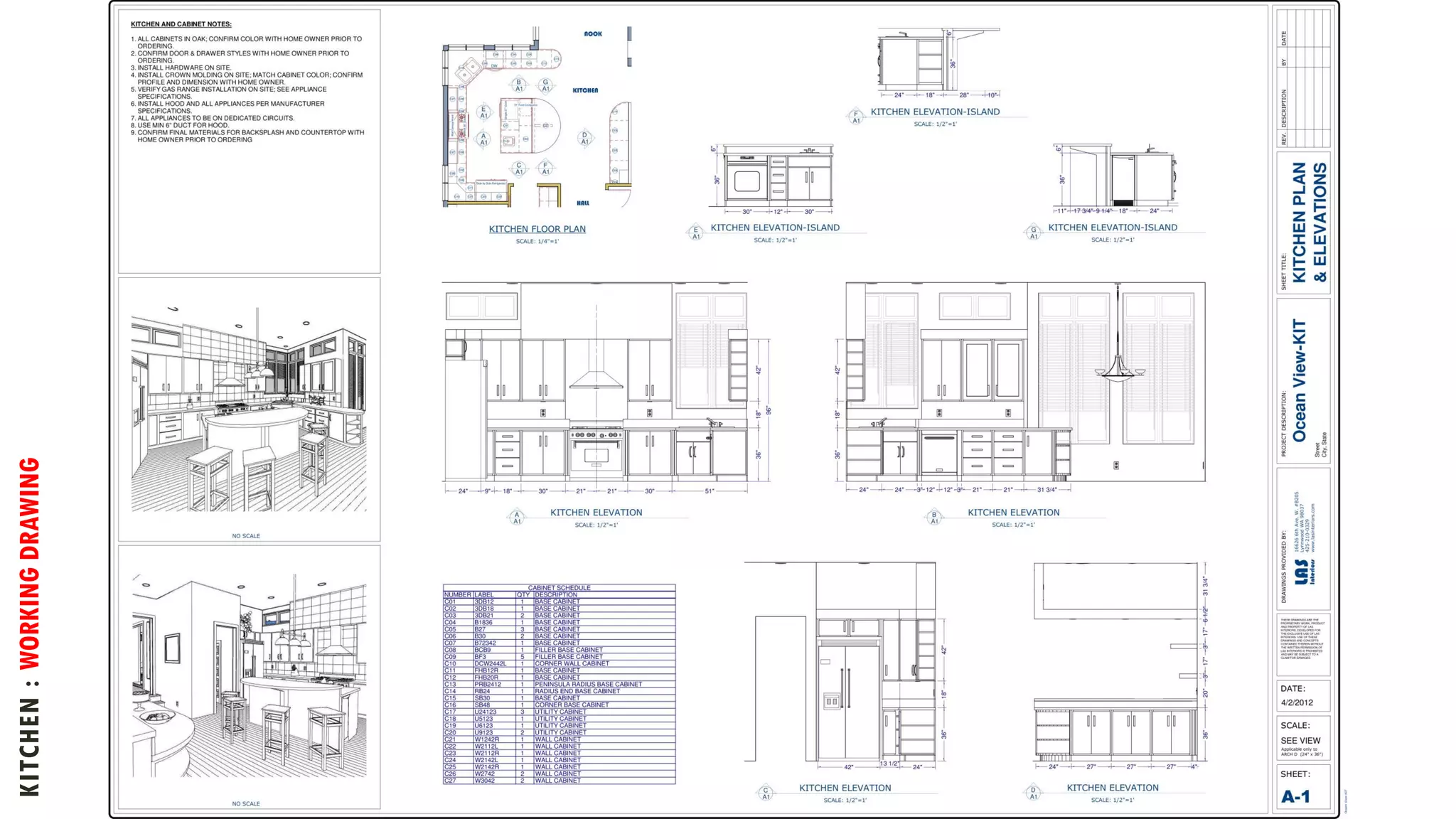 Kitchen Working Drawing | PDF