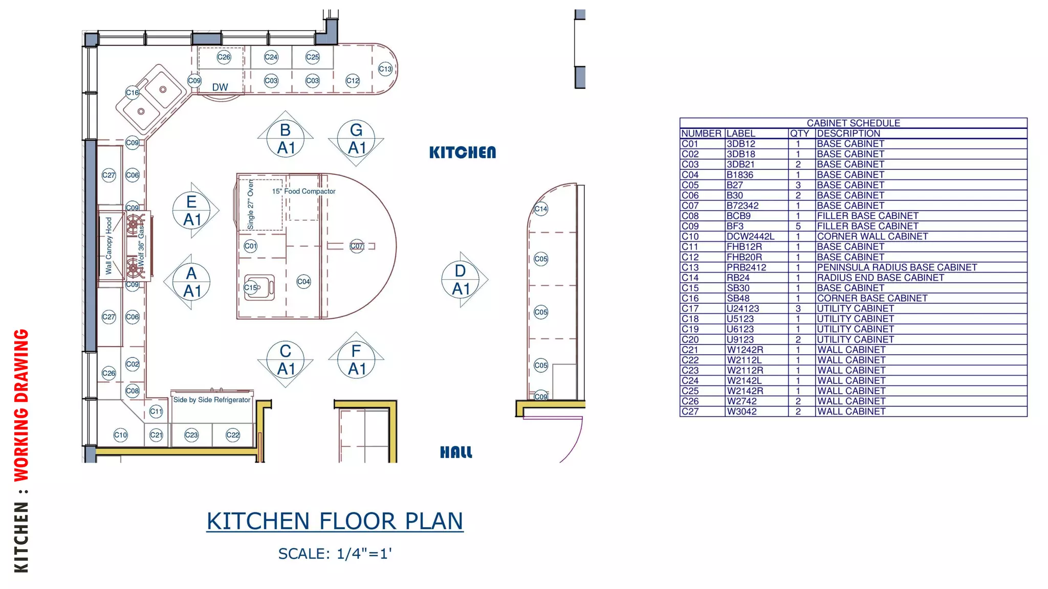 Kitchen Working Drawing | PDF