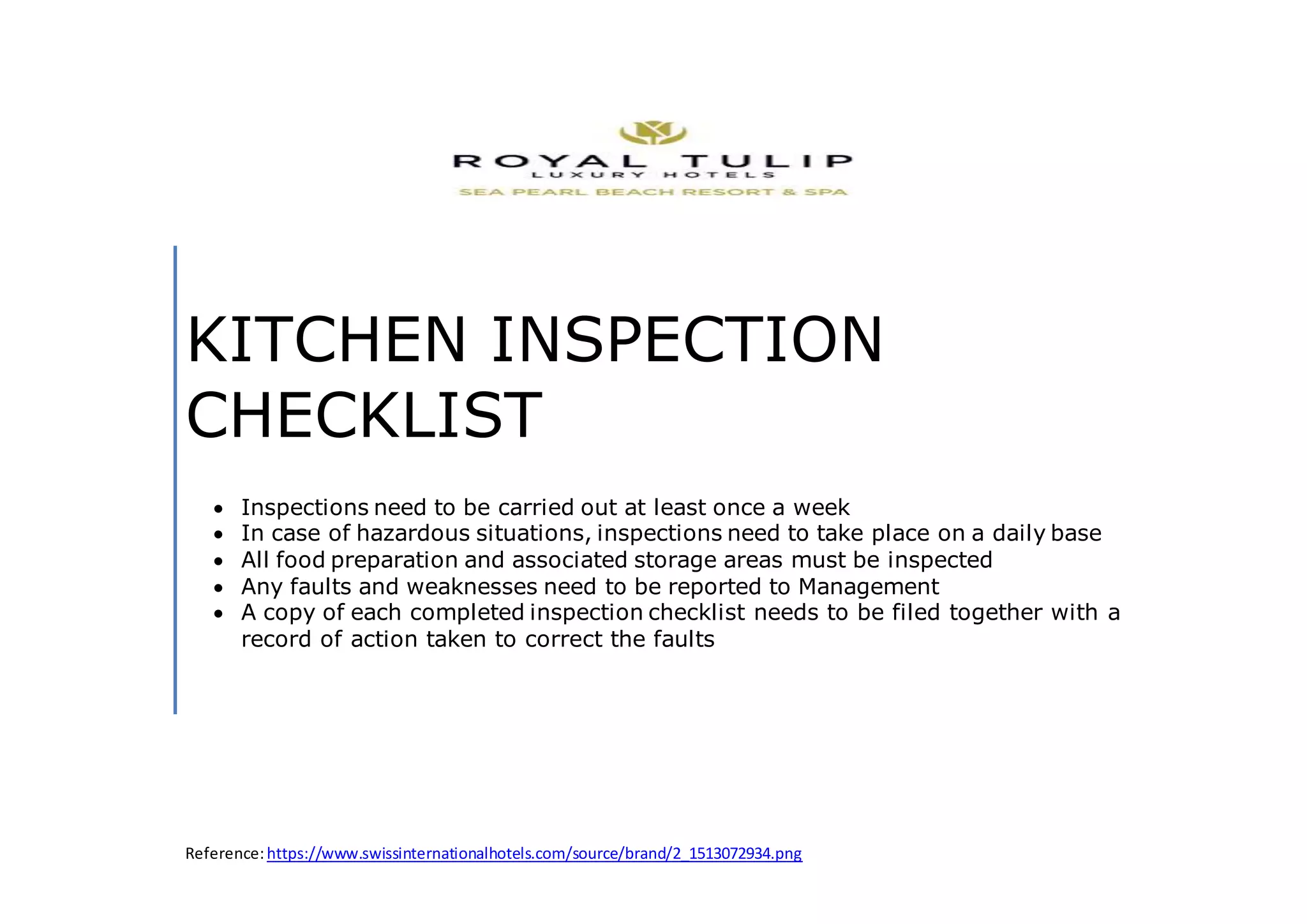Kitchen inspection-cklst | DOCX