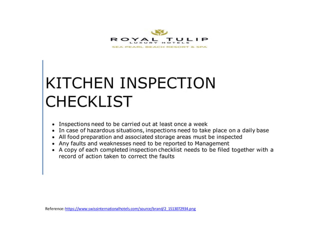 Kitchen inspection-cklst | DOCX | Home Appliances | Home & Garden