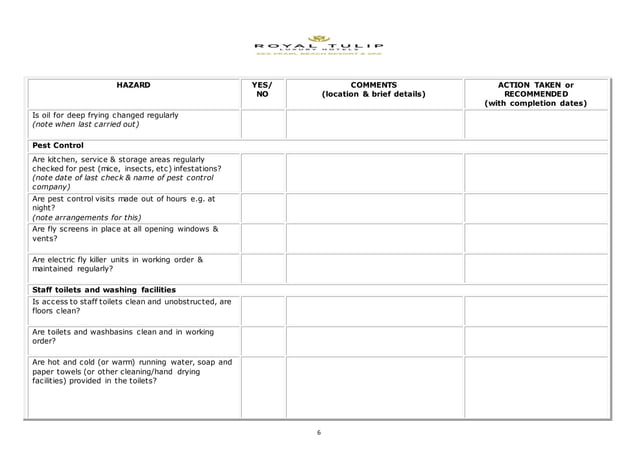 Kitchen inspection-cklst | DOCX | Home Appliances | Home & Garden