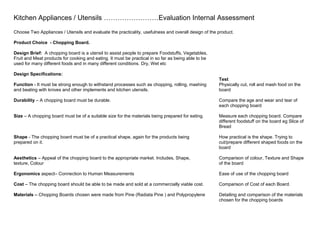 Kitchen appliances Evaluation | DOCX