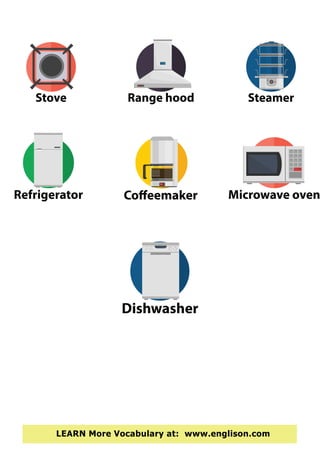 Kitchen appliances vocabulary | PDF