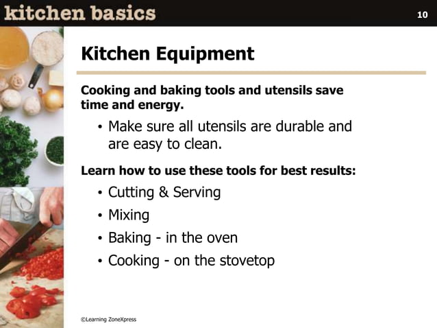 Kitchen basics ppt. | PPTX | Home Appliances | Home & Garden
