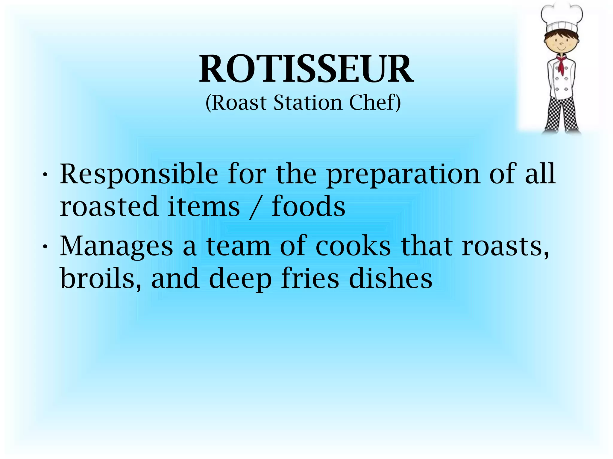 KITCHEN BRIGADE SYSTEM | PPT