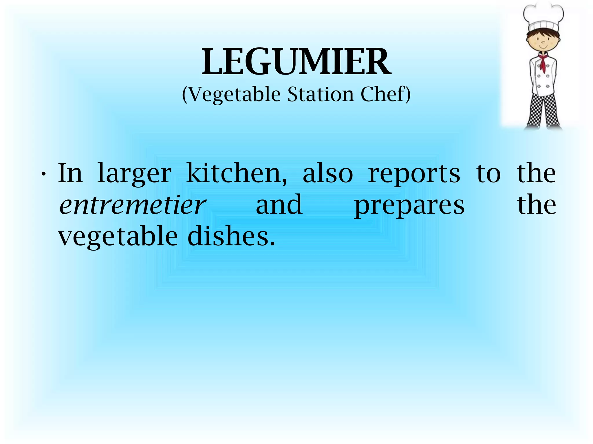 KITCHEN BRIGADE SYSTEM | PPT