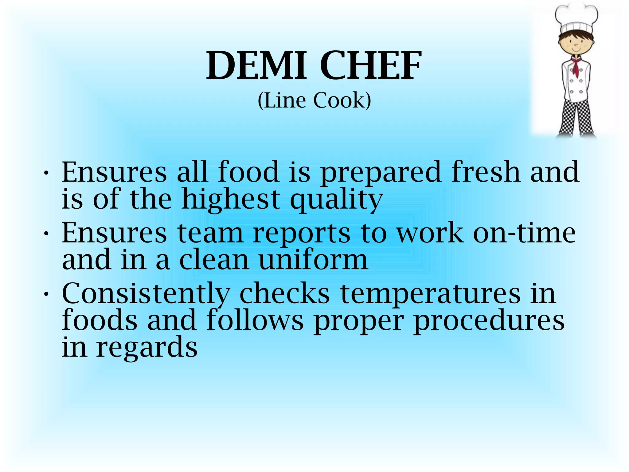 KITCHEN BRIGADE SYSTEM | PPT