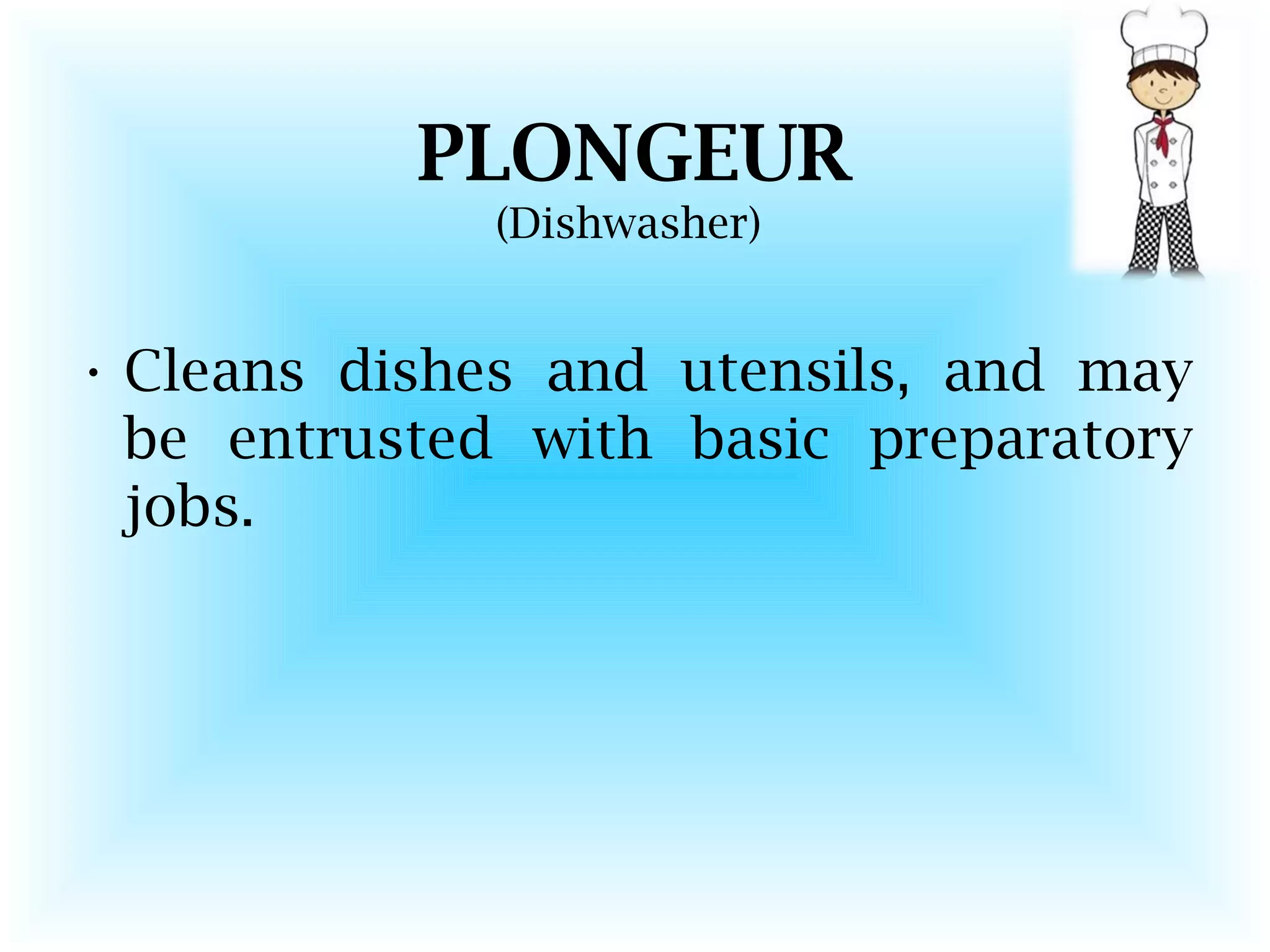 KITCHEN BRIGADE SYSTEM | PPT