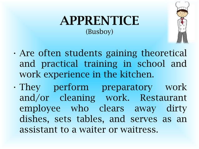 KITCHEN BRIGADE SYSTEM | PPT