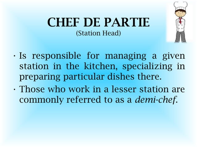 KITCHEN BRIGADE SYSTEM | PPT