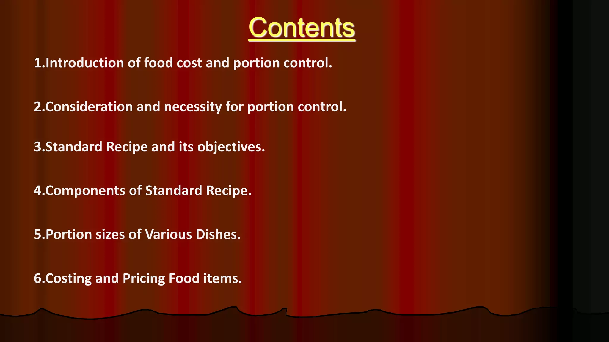 Kitchen Cost Control. | PPTX