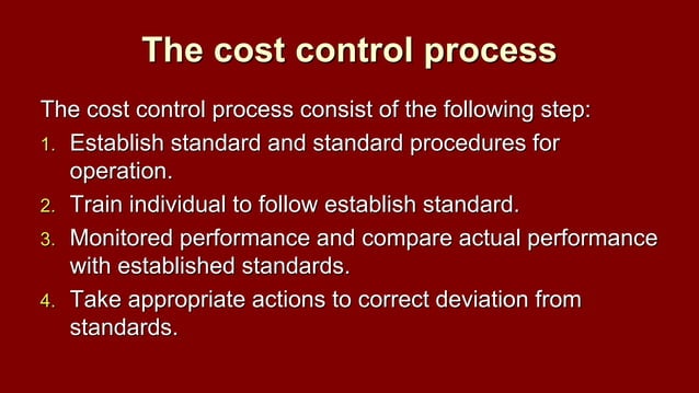 Kitchen Cost Control. | PPTX | Healthy Cooking and Eating | Food & Drink