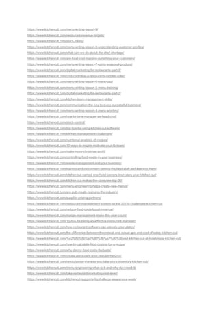 Kitchen Cut URL's | PDF