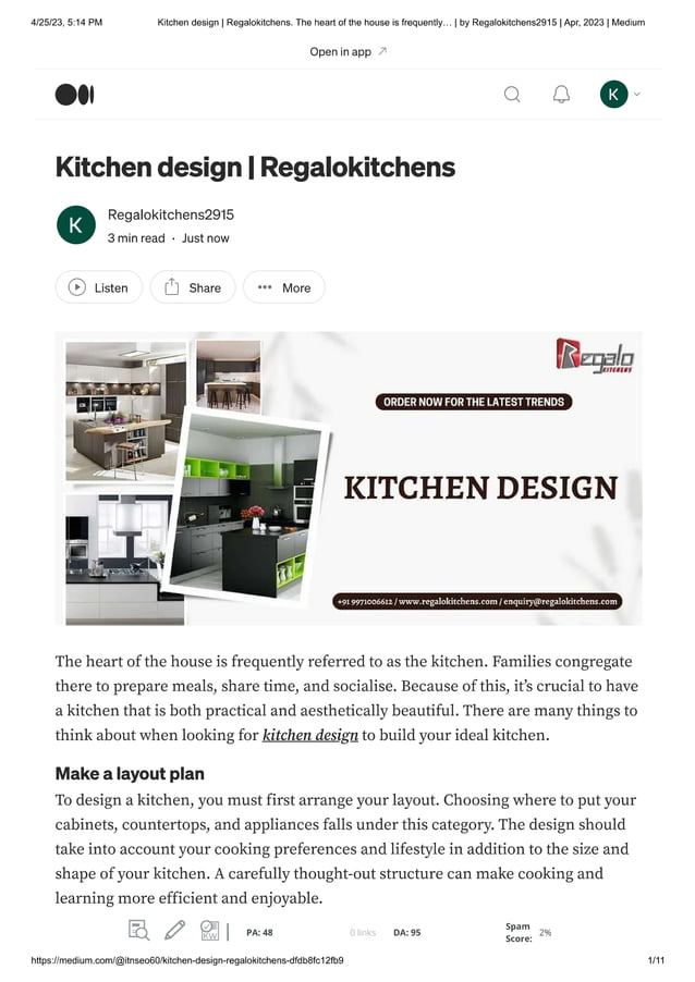 Kitchen design | Regalokitchens | PDF